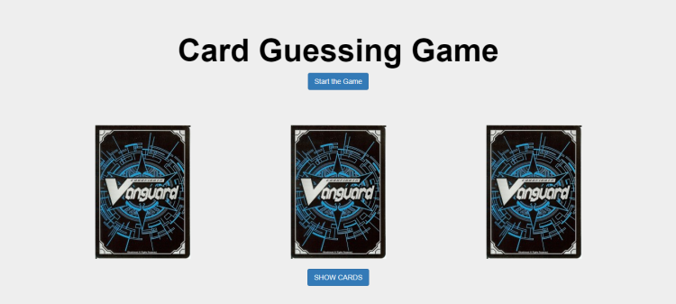 Card Guessing Game in JavaScript with Source Code | SourceCodester